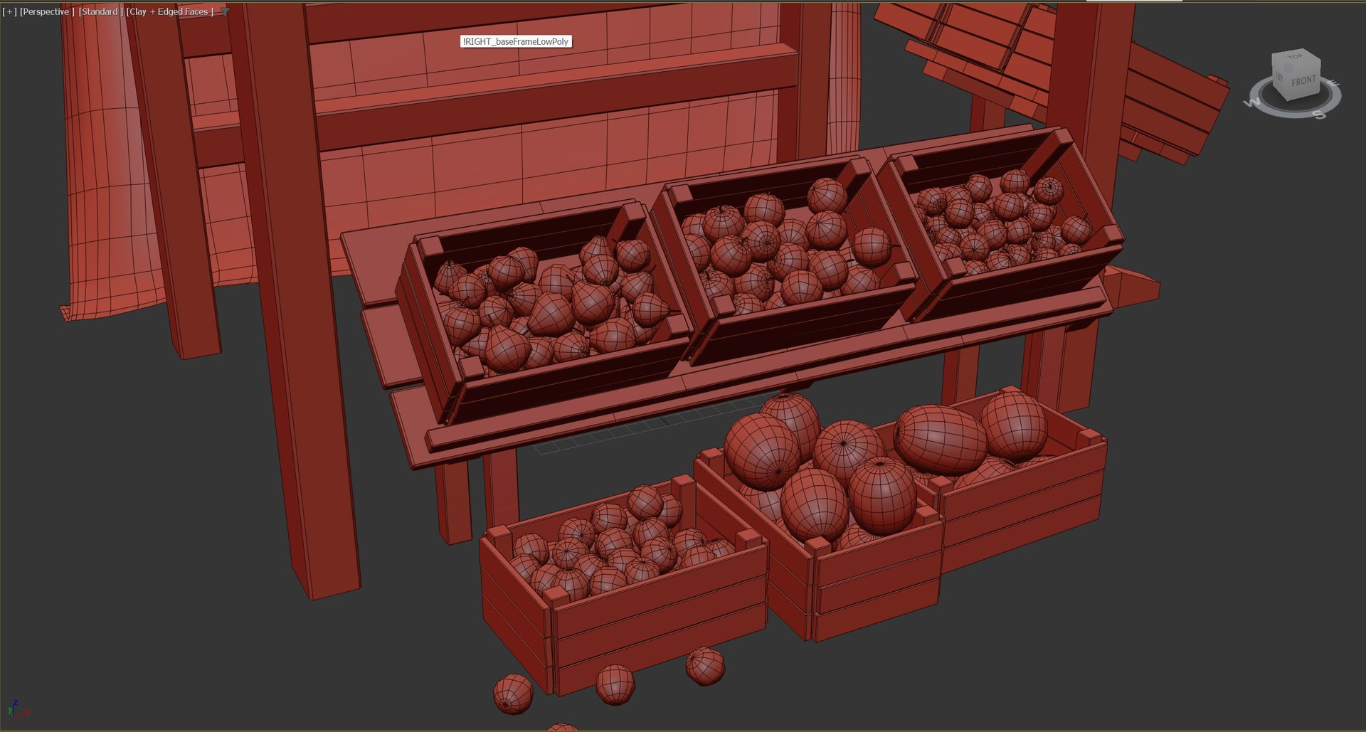 3D Medieval Trading Market - Historic 3D Model For Games And VR Low ...
