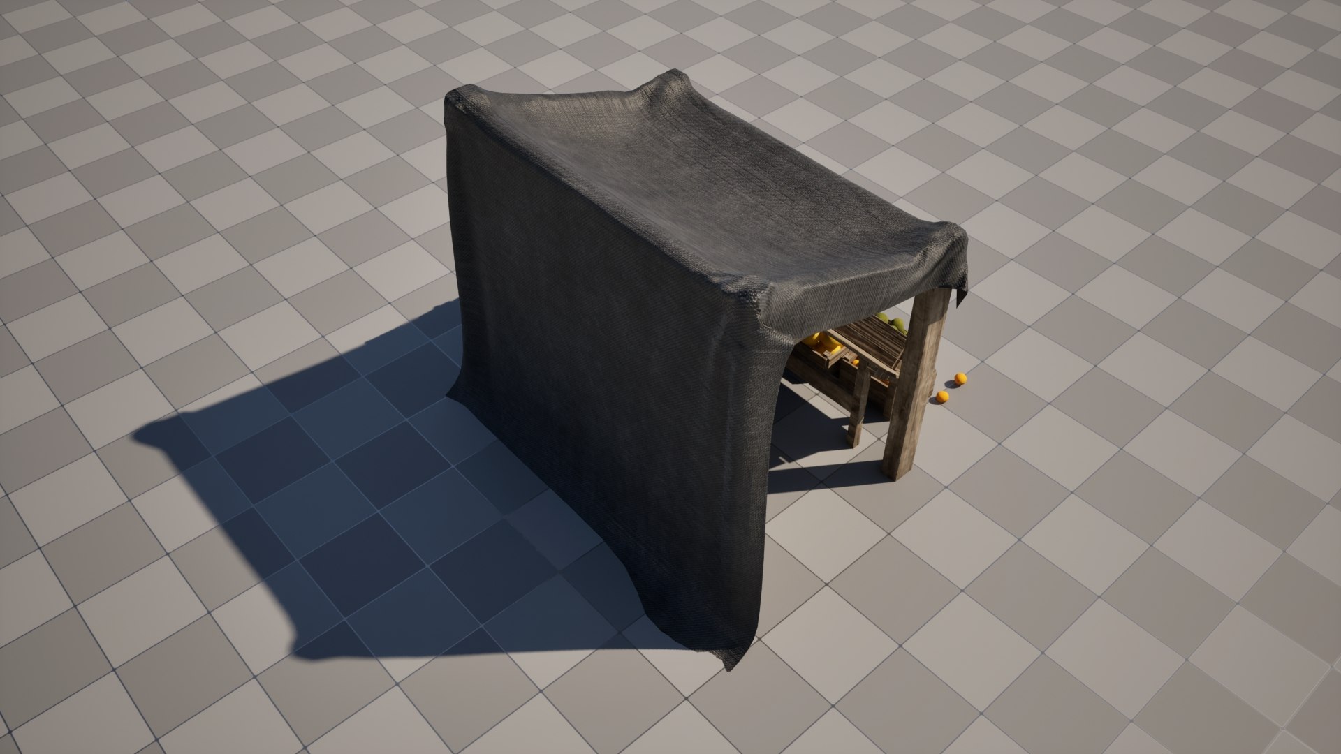 3D Medieval Trading Market - Historic 3D Model For Games And VR Low ...