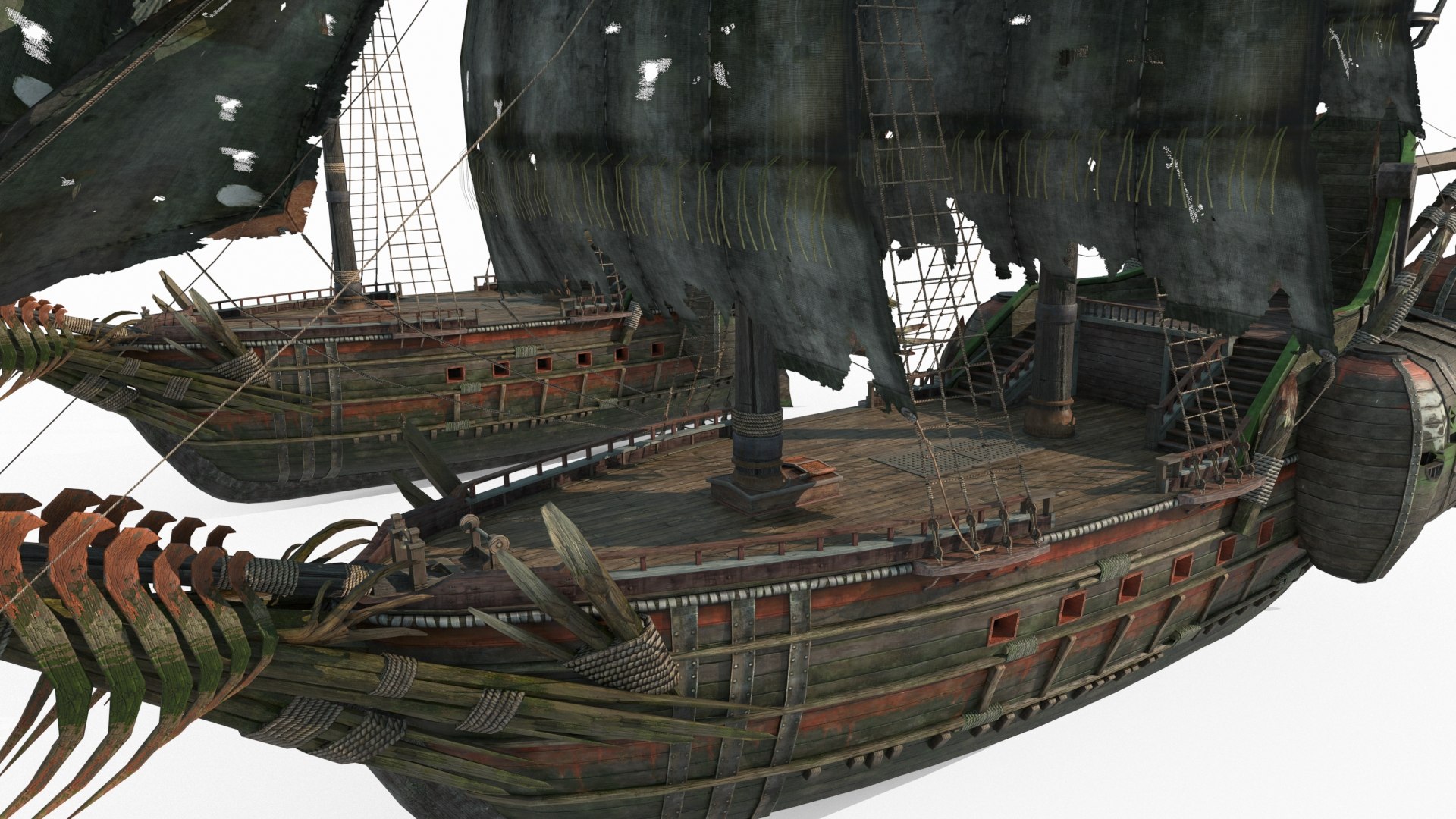 Ancient Large Sailboats And Pirate Ships 3D Model - TurboSquid 2319800