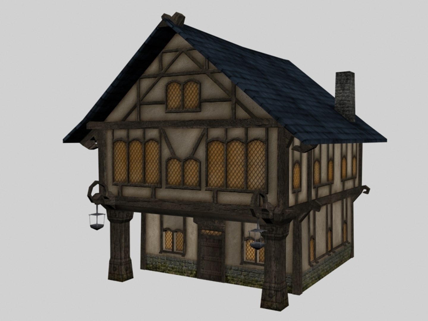 3d House Pub Model