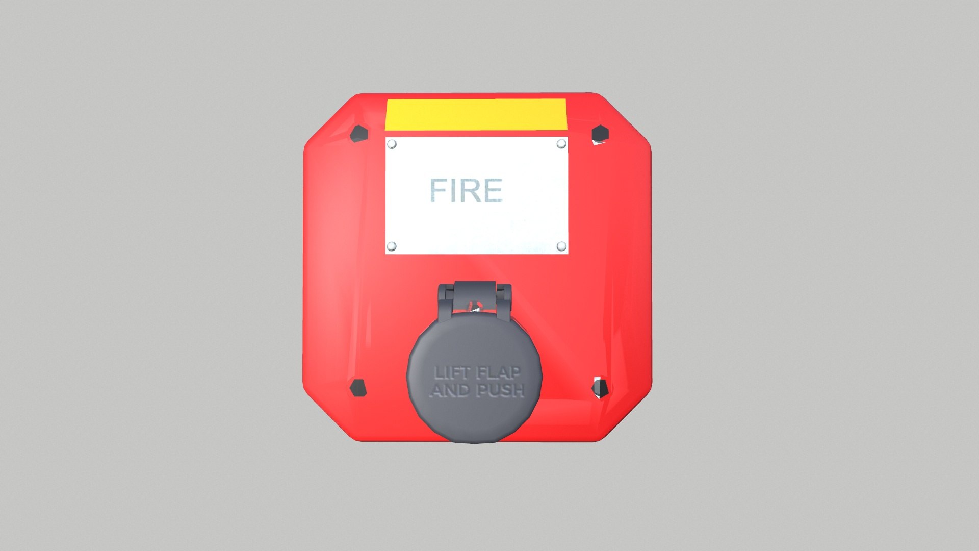 Fire Push Button 3D - TurboSquid 2338283
