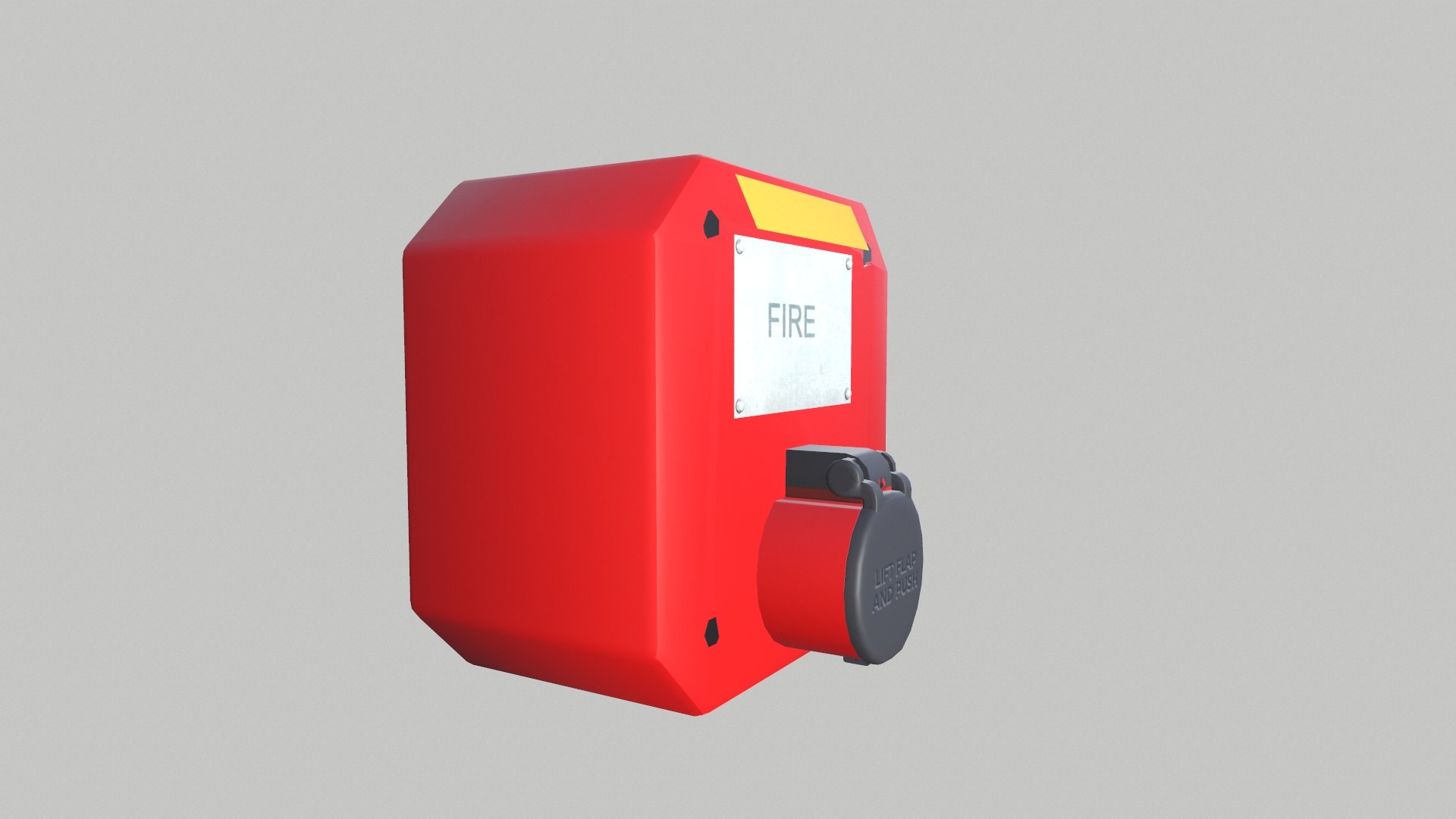 Fire Push Button 3D - TurboSquid 2338283
