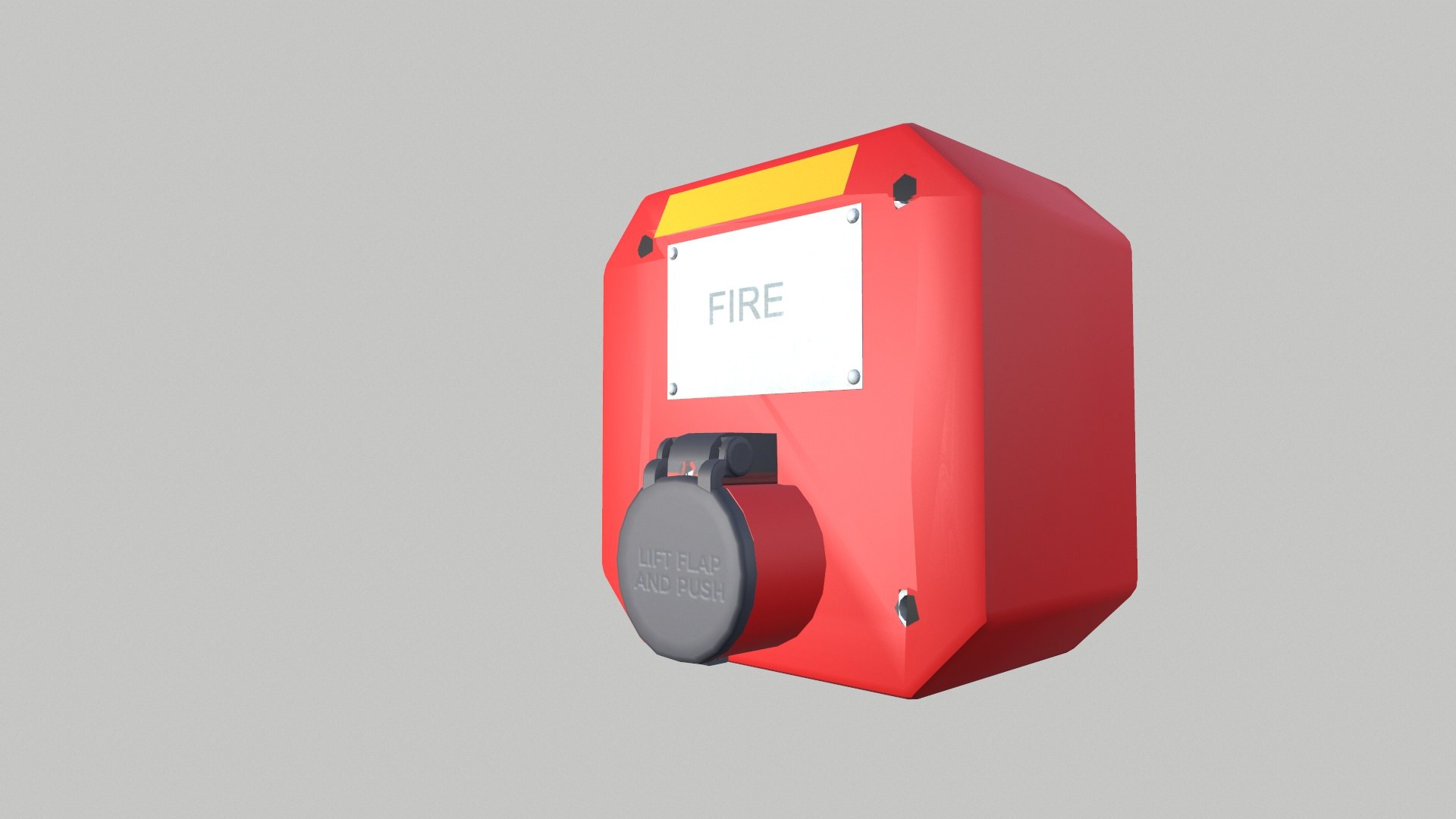 Fire Push Button 3D - TurboSquid 2338283