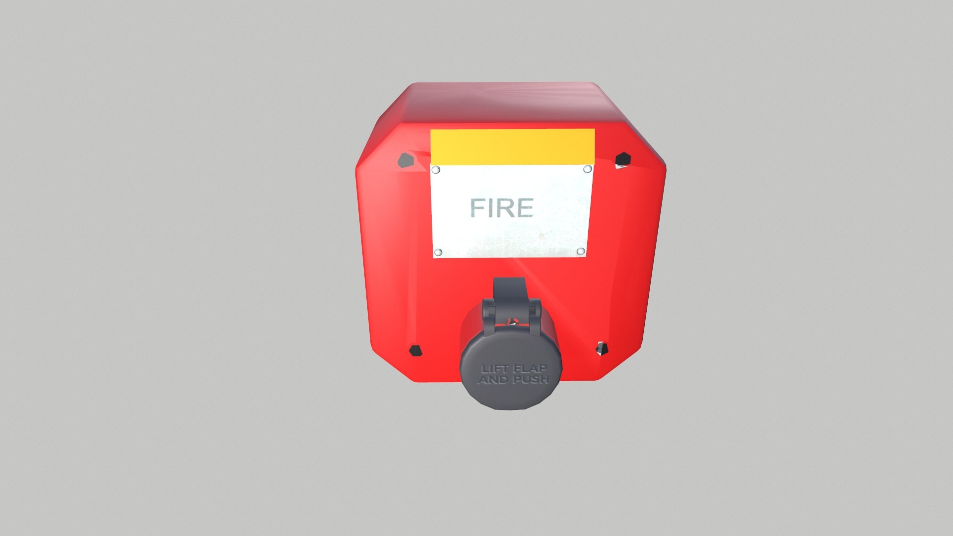 Fire Push Button 3D - TurboSquid 2338283
