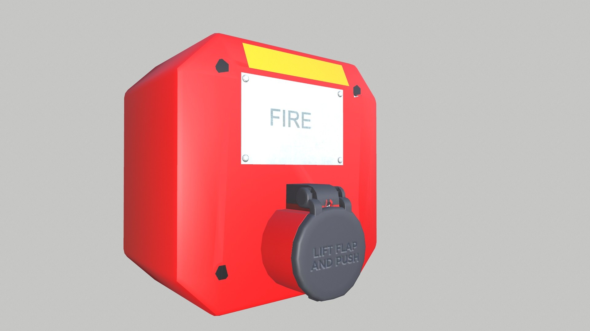 Fire Push Button 3D - TurboSquid 2338283