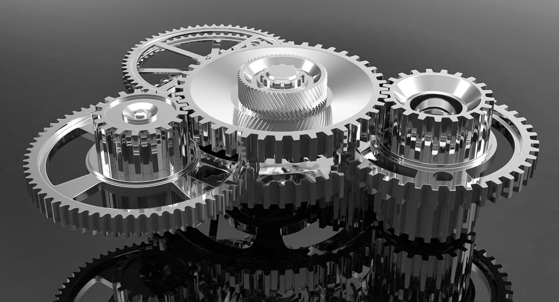 Chrome Clockwork Mechanism 3D - TurboSquid 1292009