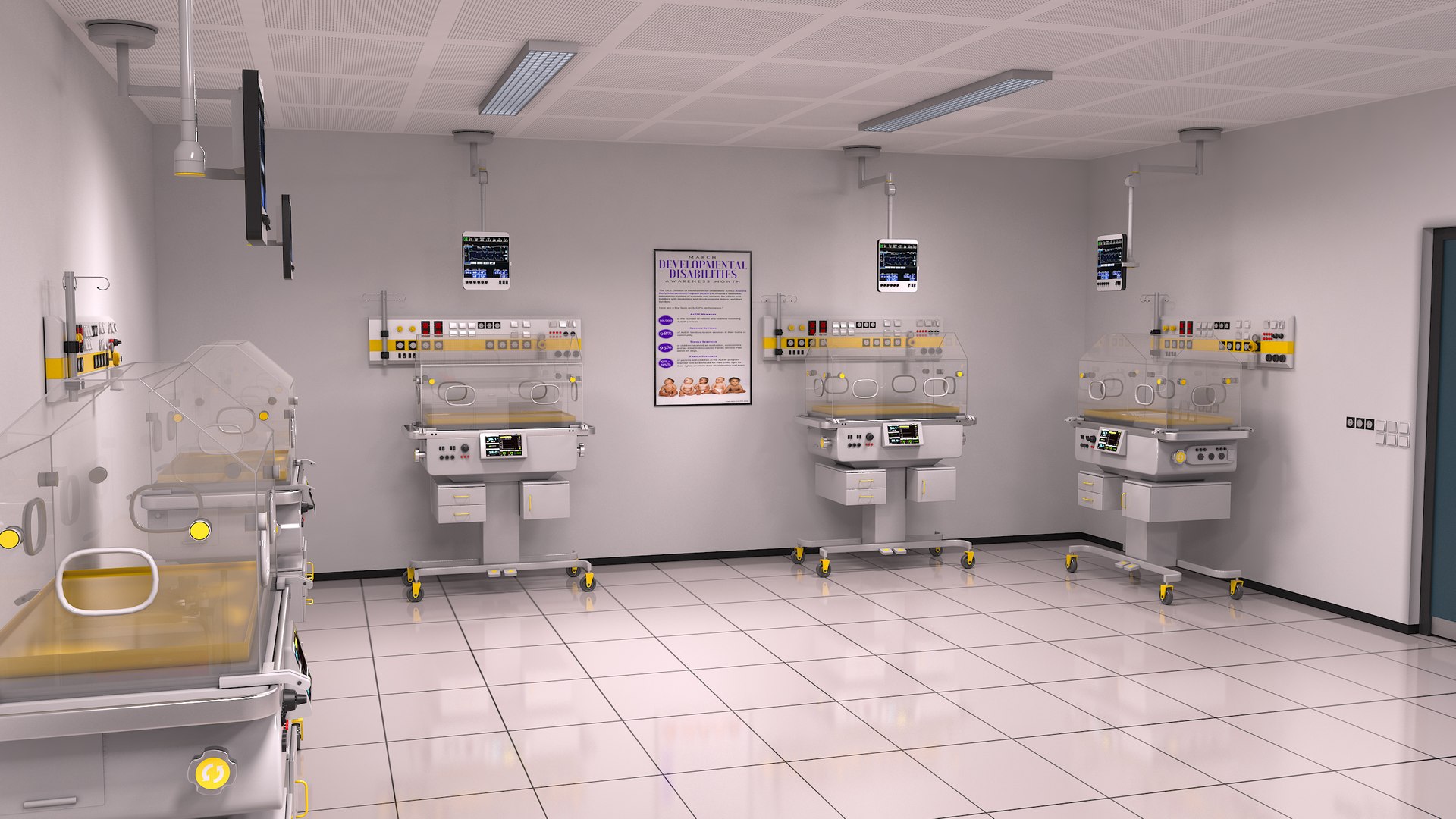 Neonatal Intensive Care Unit Model - TurboSquid 1875076