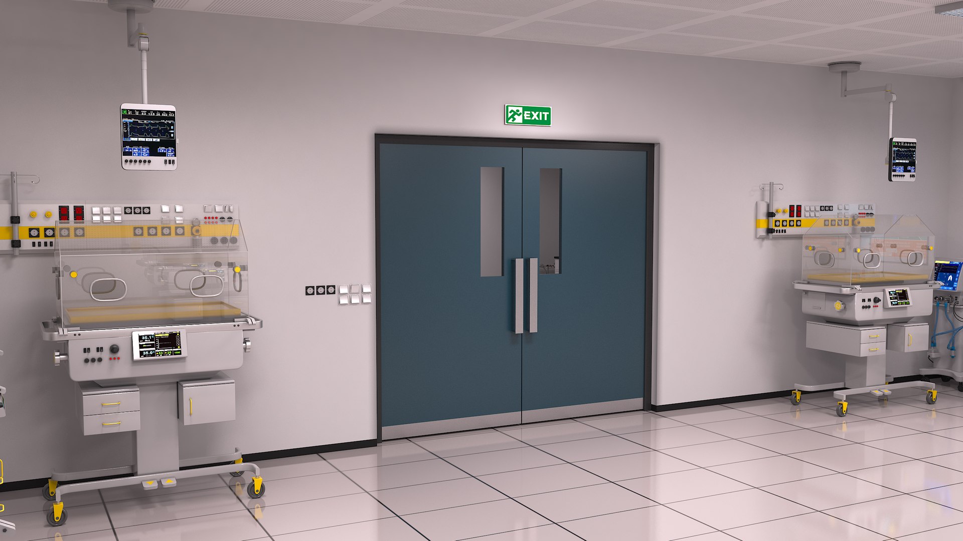 Neonatal Intensive Care Unit Model - TurboSquid 1875076