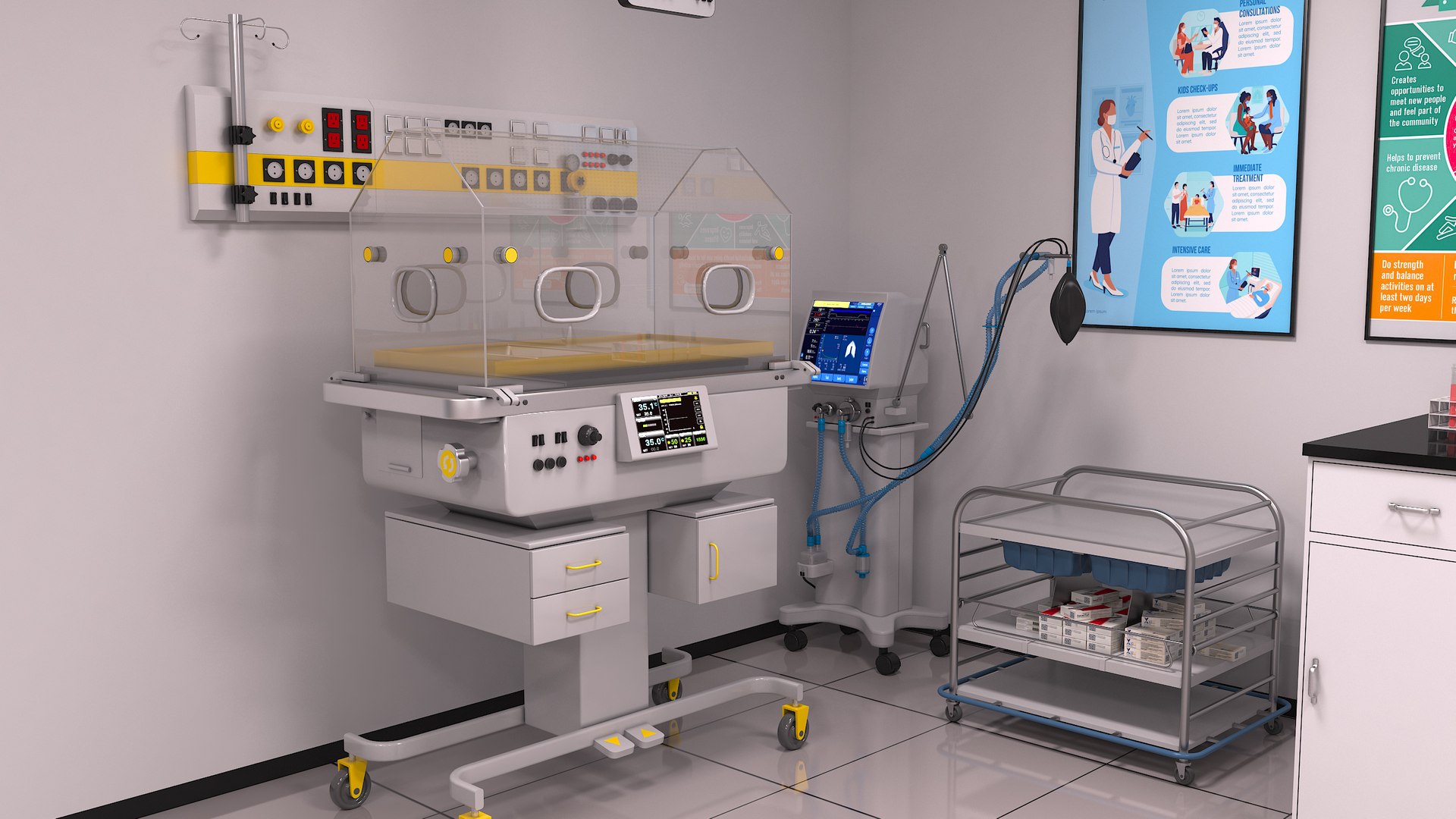 Neonatal Intensive Care Unit Model - TurboSquid 1875076