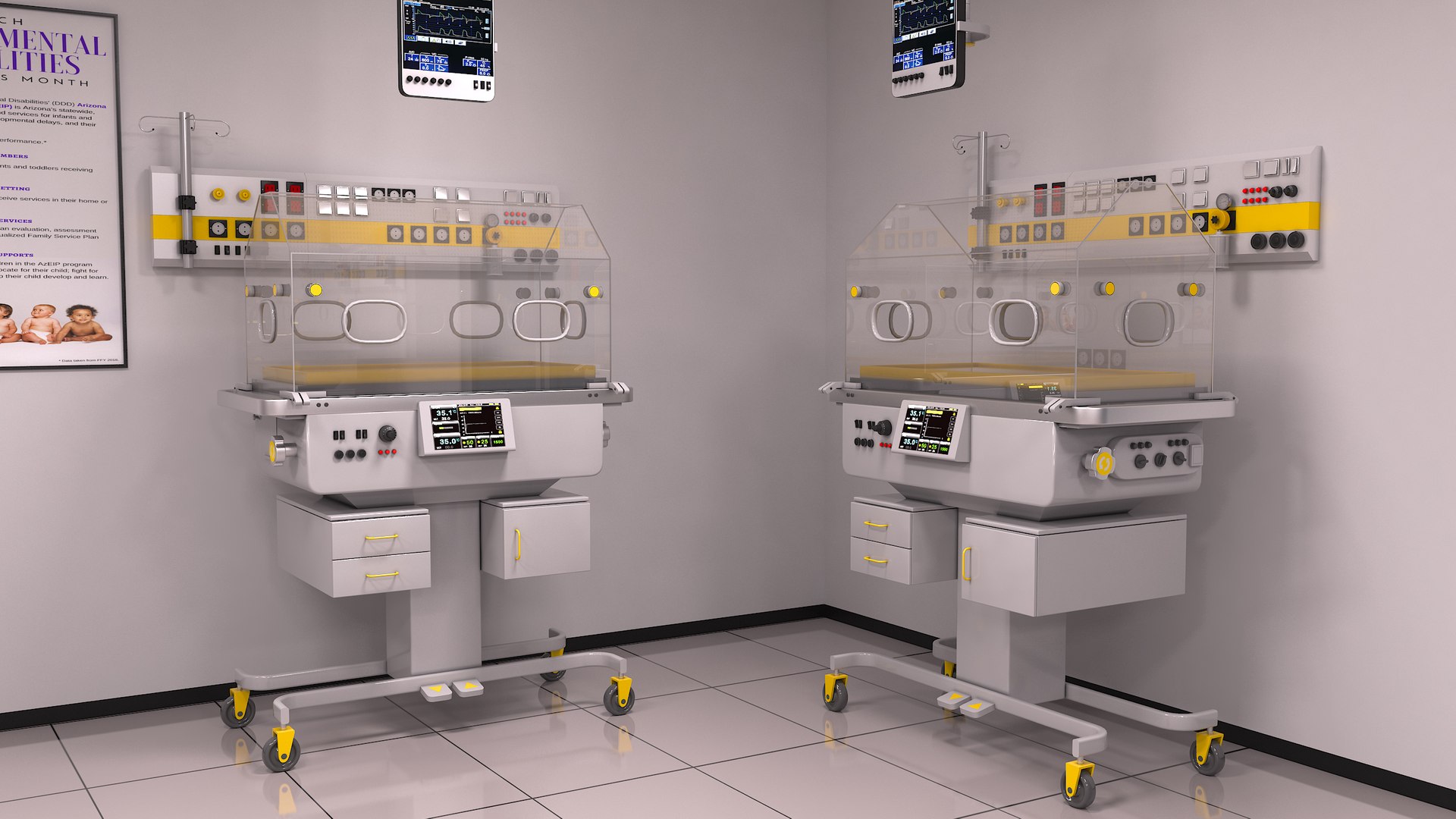 Neonatal Intensive Care Unit Model - TurboSquid 1875076