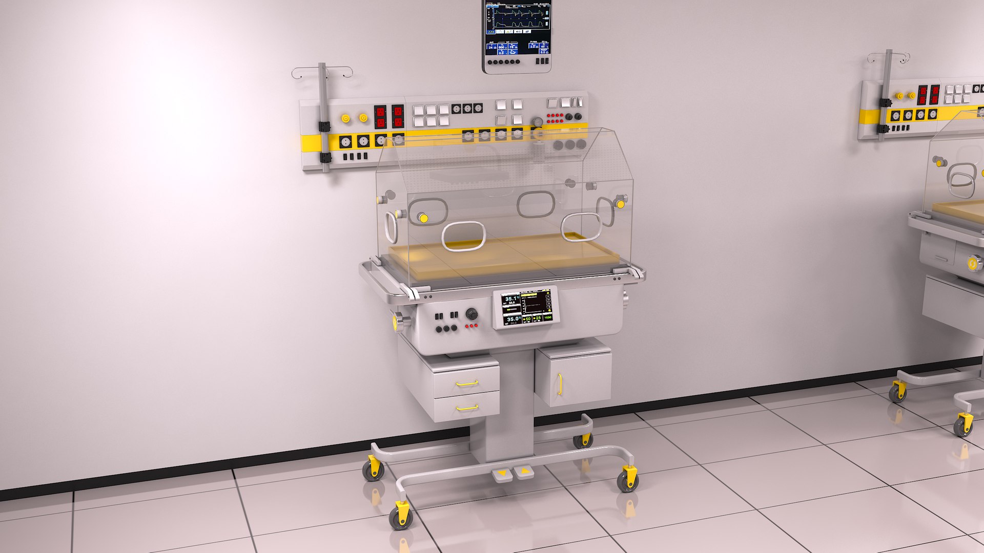 Neonatal Intensive Care Unit Model - TurboSquid 1875076