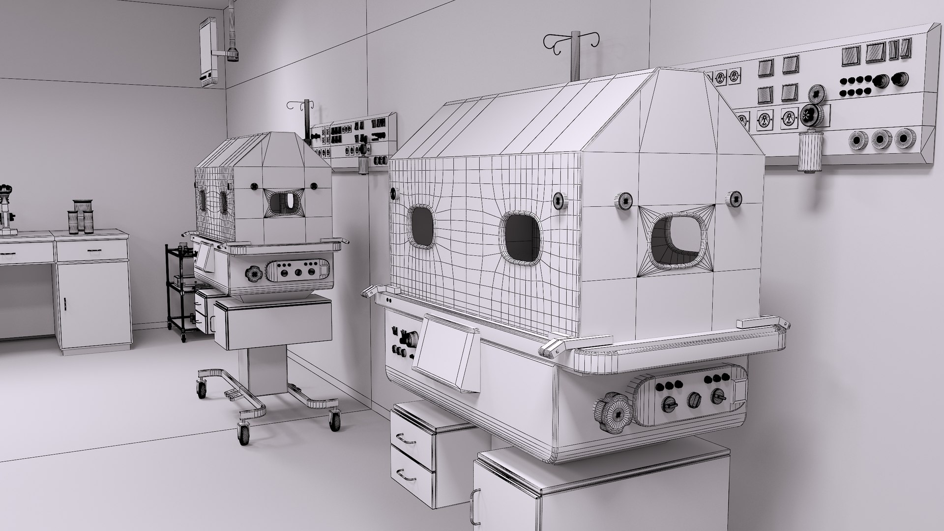 Neonatal Intensive Care Unit Model - TurboSquid 1875076