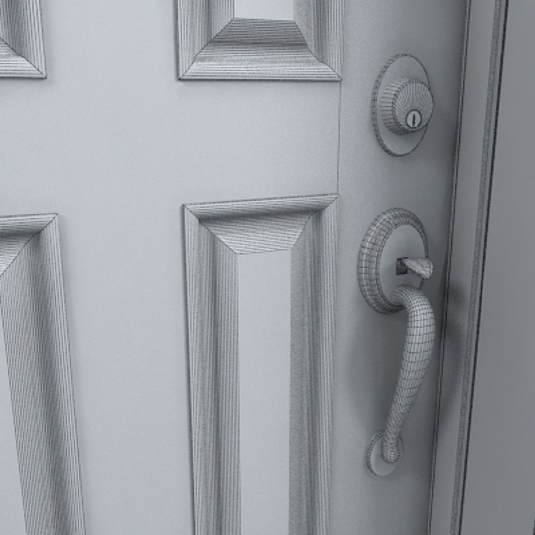 3d Model Residential Entry Door 17