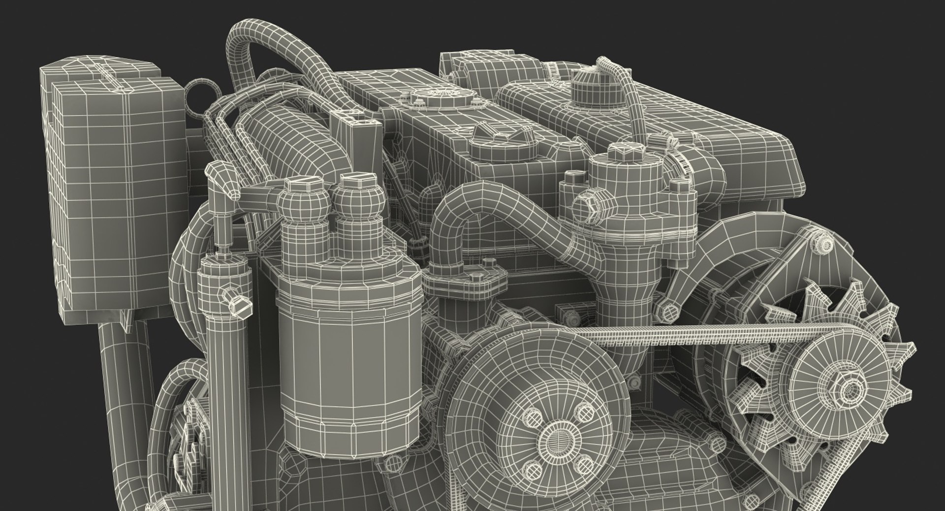 Nanni diesel 4 cylinder 3D - TurboSquid 1400918