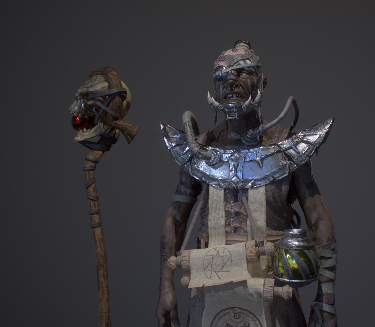 3D Warlock Wizard Character Model - TurboSquid 1605807