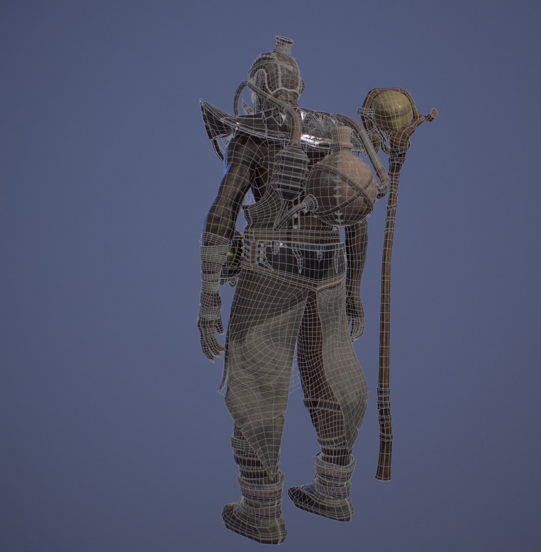3D Warlock Wizard Character Model - TurboSquid 1605807