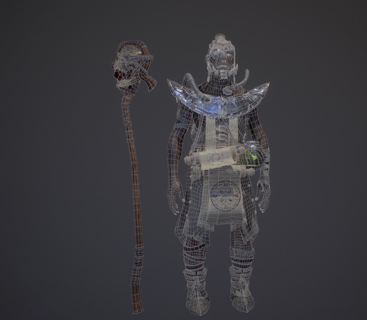 3D Warlock Wizard Character Model - TurboSquid 1605807