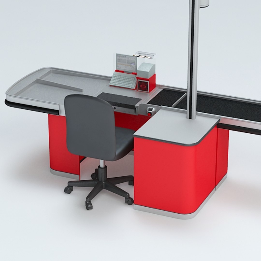 3d Model Of Cash Counter
