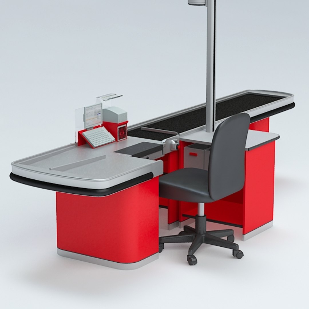 3d Model Of Cash Counter