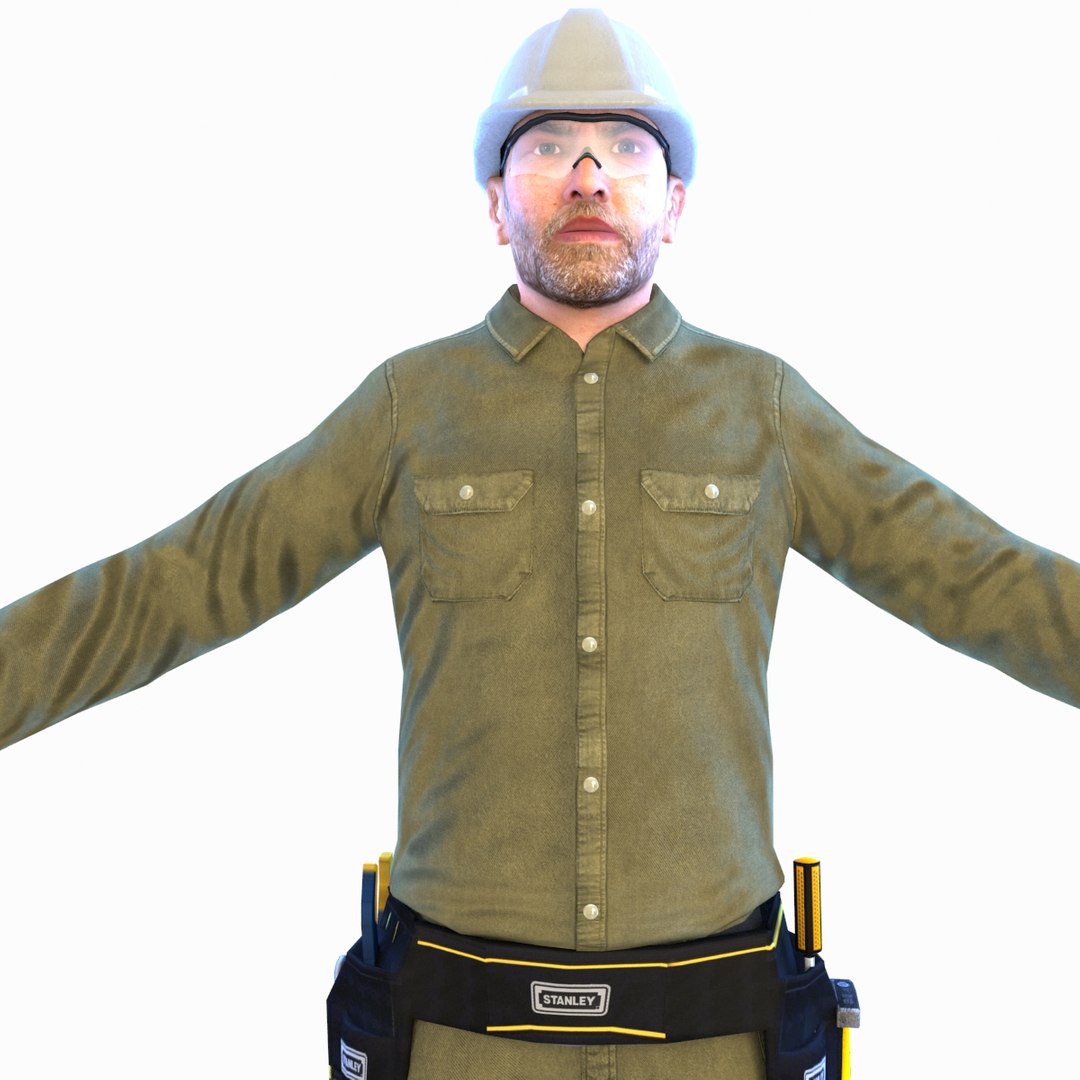 Worker Man Helmet Model - TurboSquid 1484714