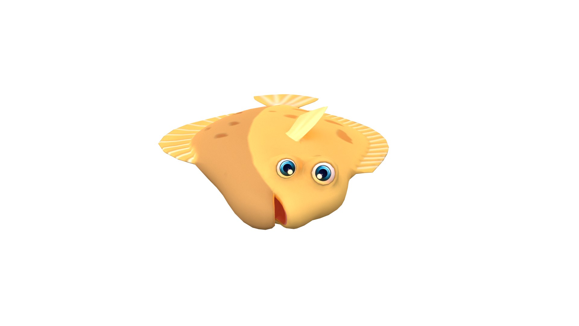 Common Dab Fish Toon 3D - TurboSquid 1586161