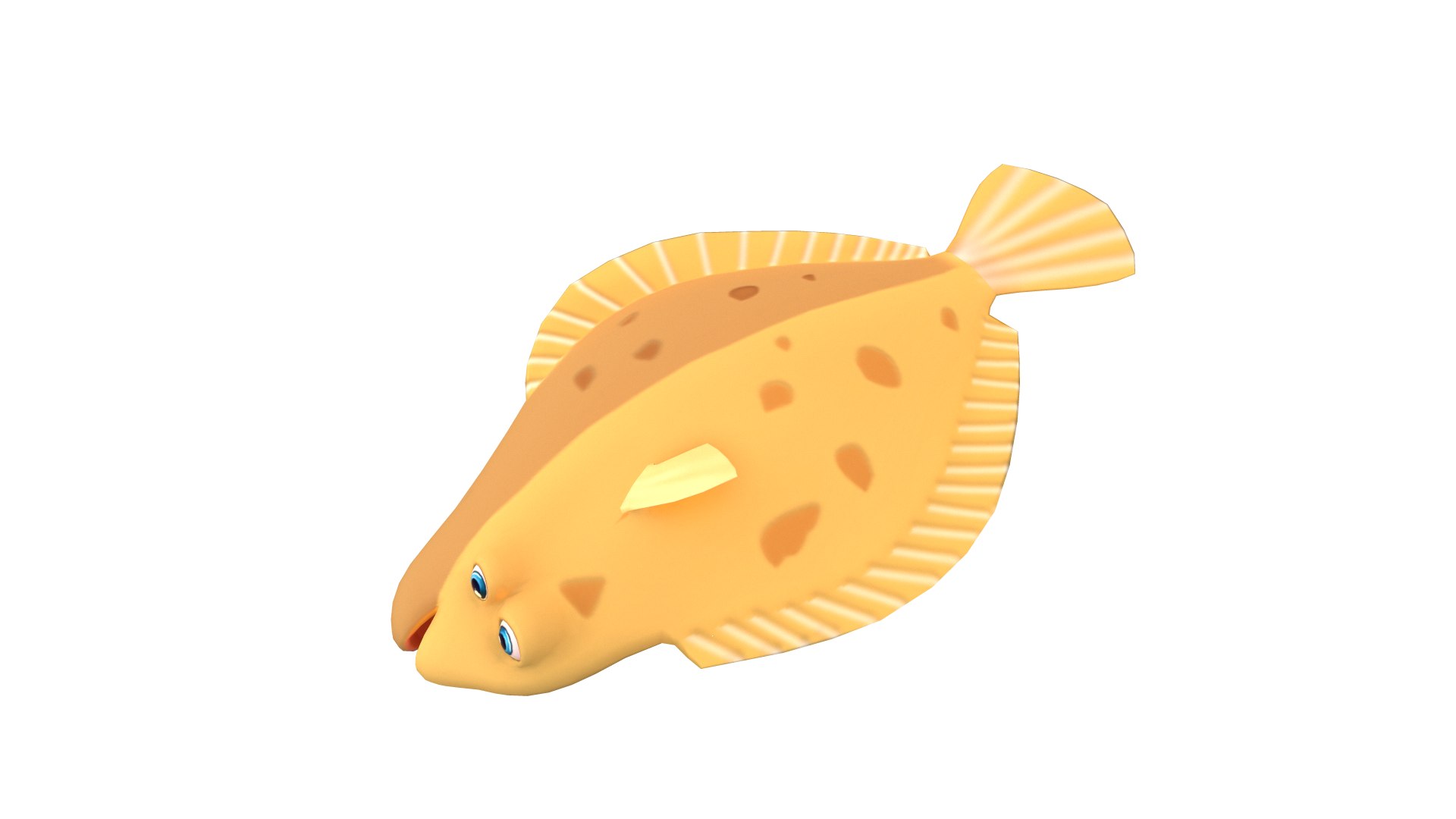 Common Dab Fish Toon 3D - TurboSquid 1586161