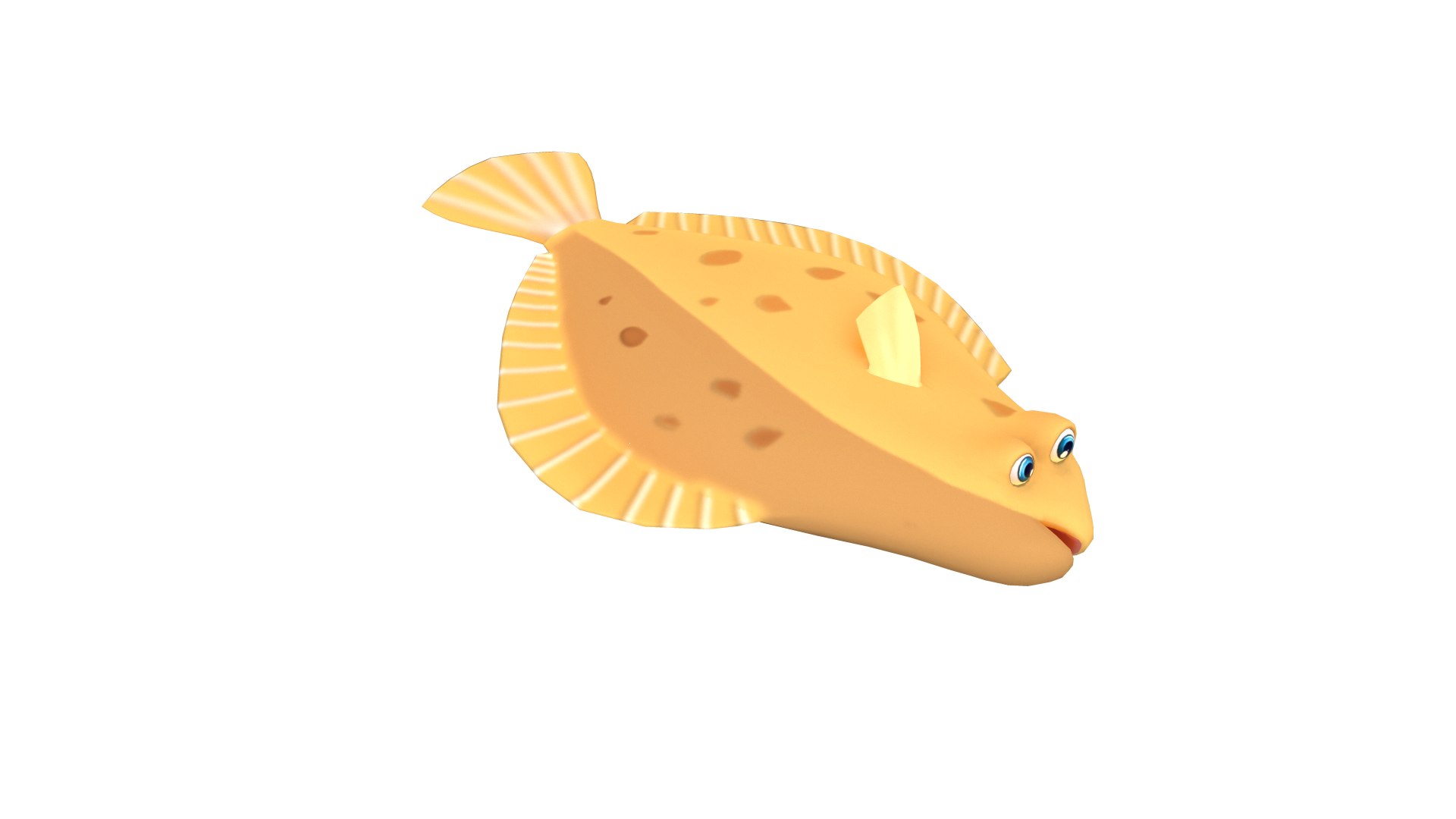 Common Dab Fish Toon 3D - TurboSquid 1586161