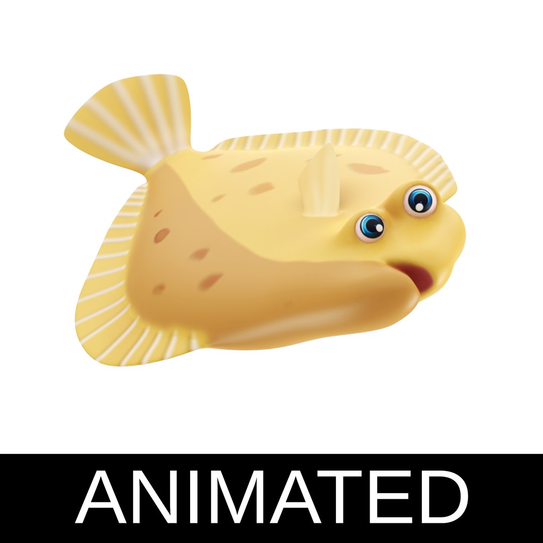 Common Dab Fish Toon 3D - TurboSquid 1586161