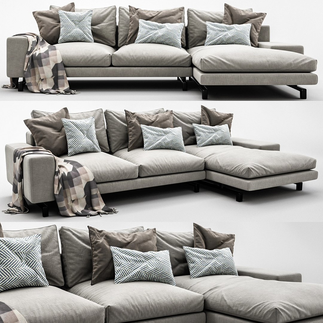 Sofa minotti model - TurboSquid 1407570