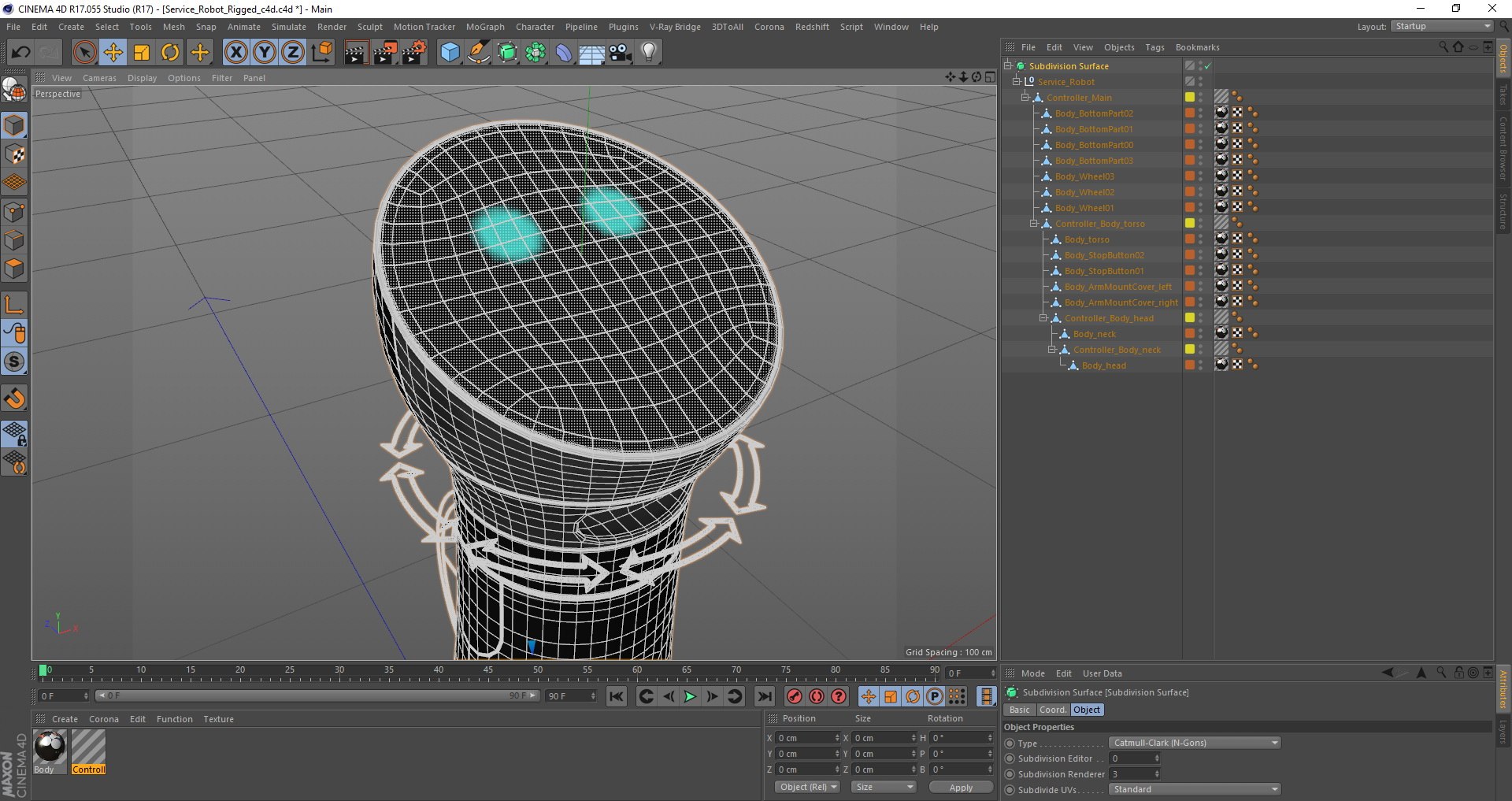 Service Robot Rigged 3D Model - TurboSquid 1602572