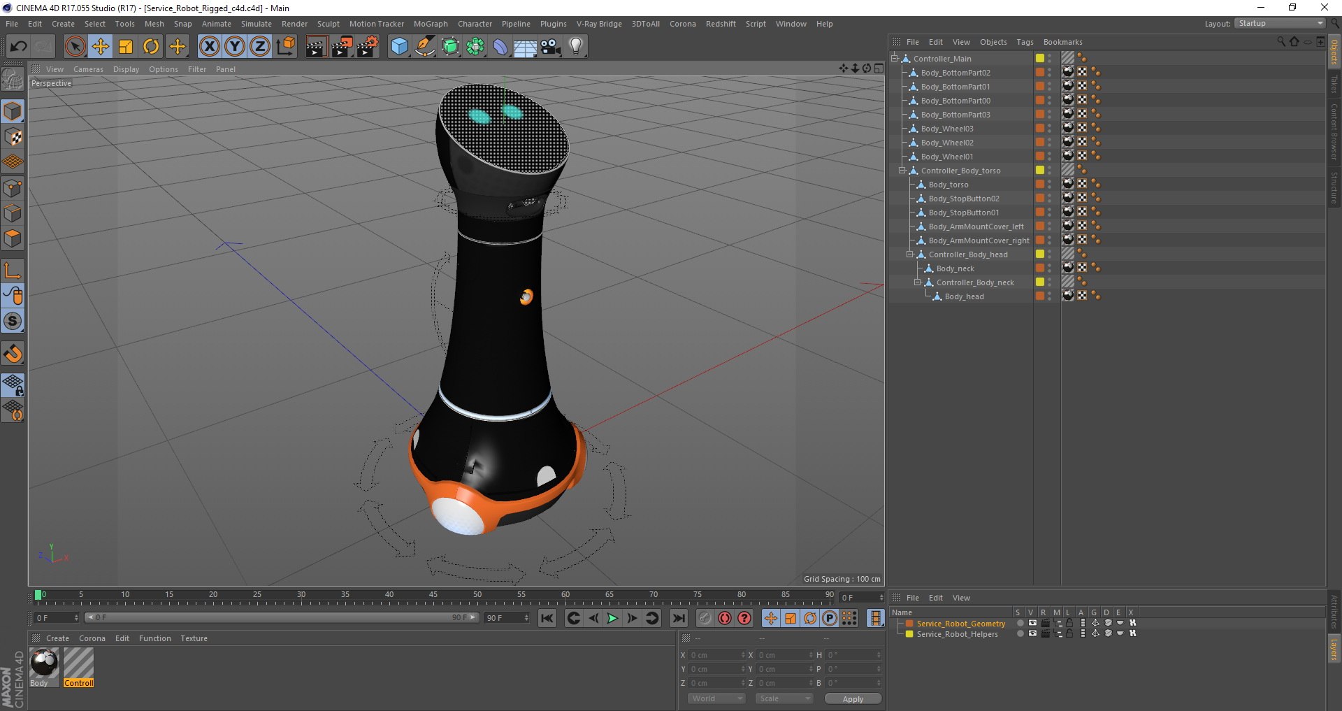 Service Robot Rigged 3D Model - TurboSquid 1602572