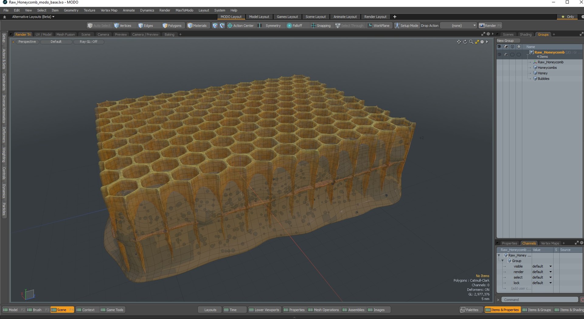 Raw Honeycomb 3D model - TurboSquid 2063028