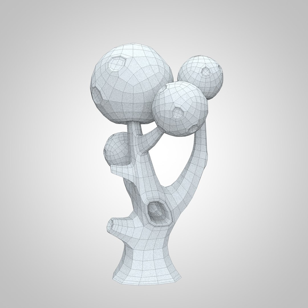 3d Cartoon Tree Model