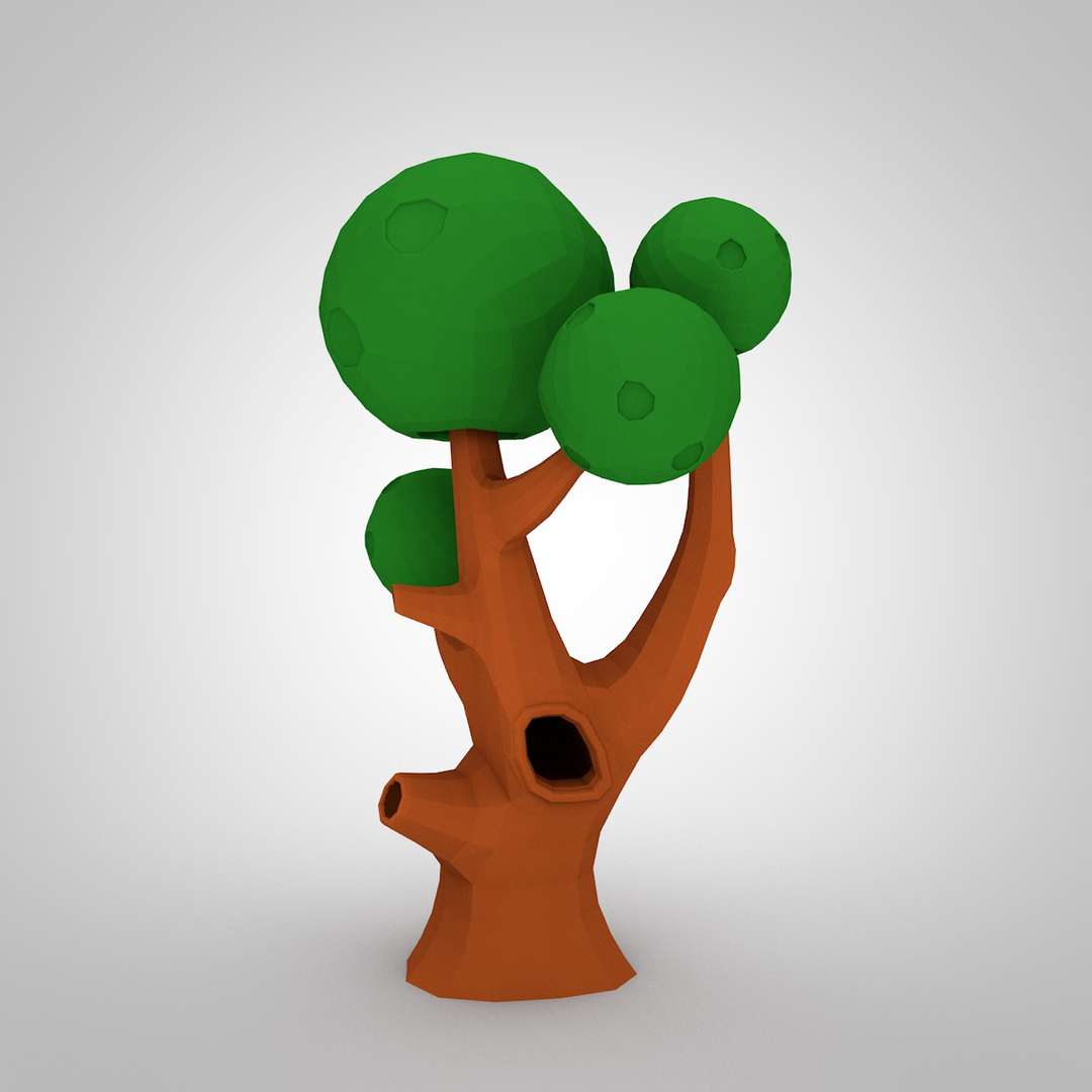 3d Cartoon Tree Model