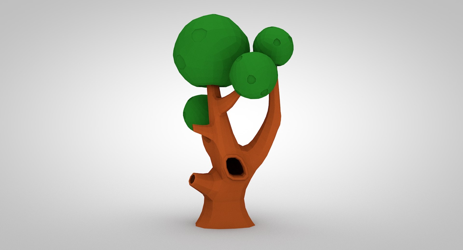3d Cartoon Tree Model