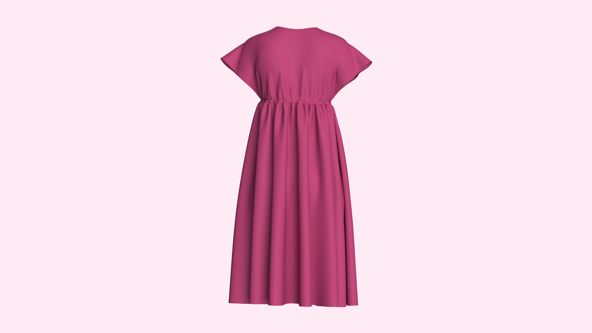 Ladies Midi Dress Model - TurboSquid 2186341