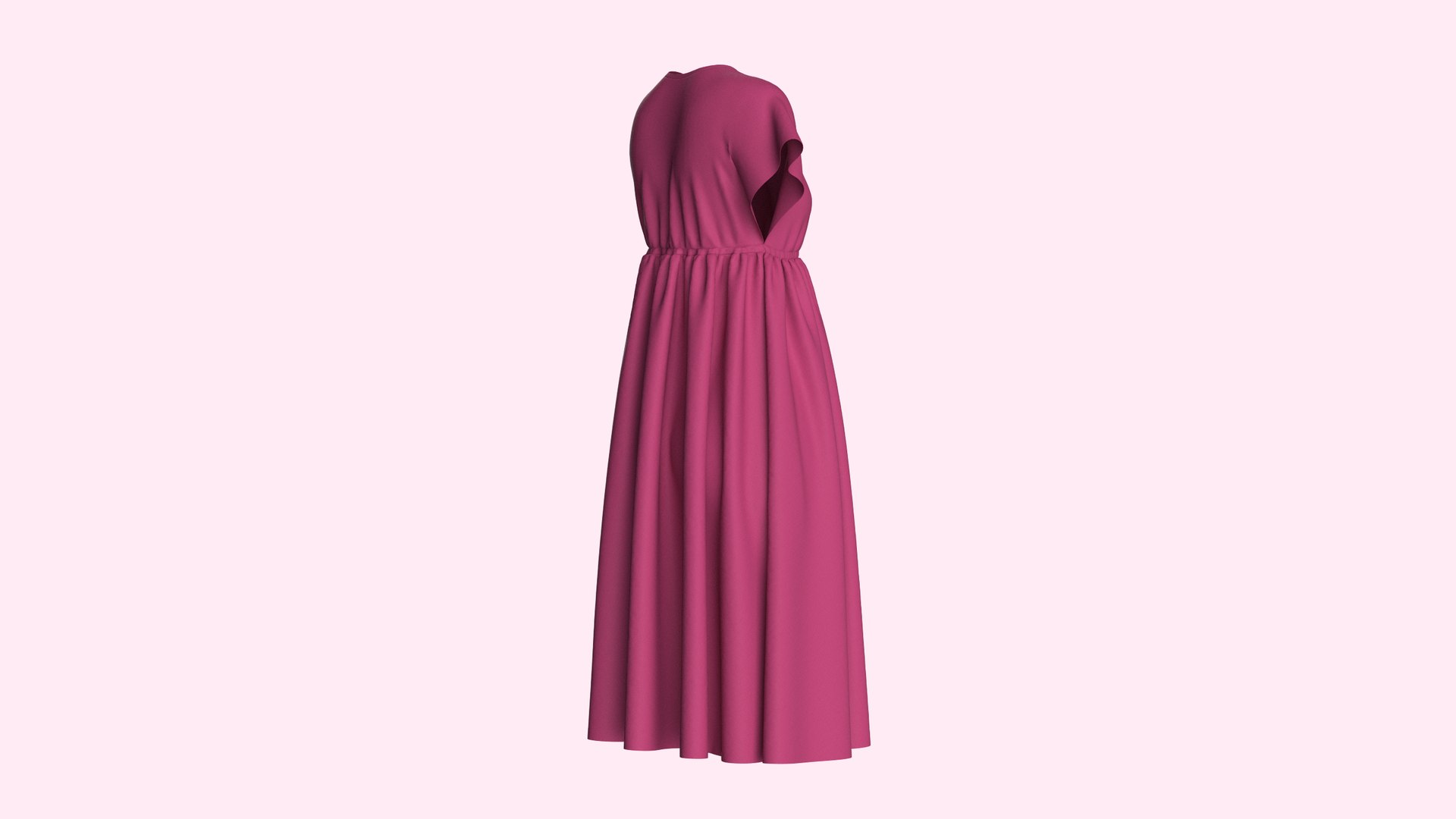 Ladies Midi Dress Model - TurboSquid 2186341