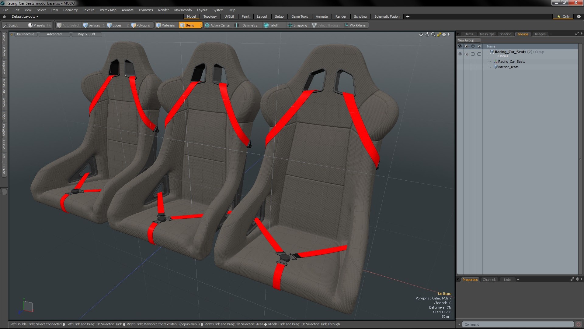 Racing Car Seats 3D Model - TurboSquid 2062991