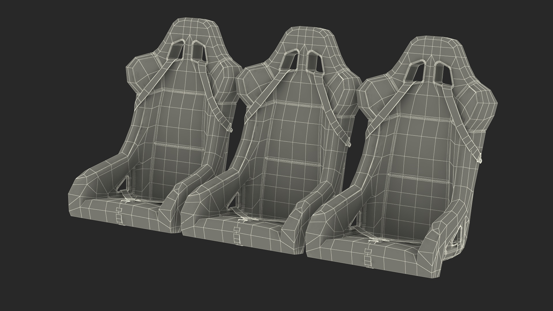 Racing Car Seats 3D Model - TurboSquid 2062991