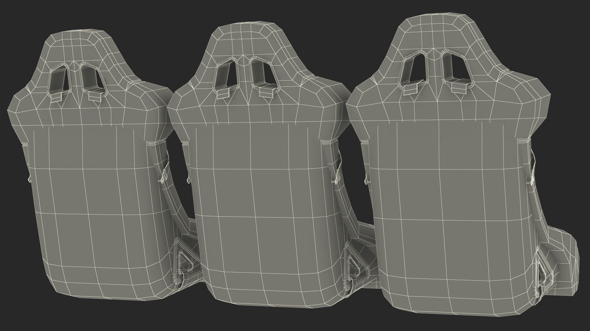 Racing Car Seats 3D Model - TurboSquid 2062991