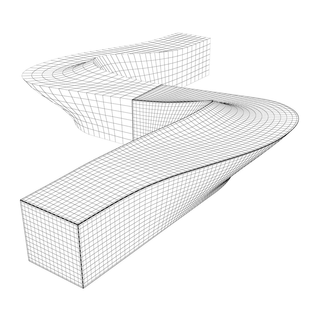 Bench Wave 3D model - TurboSquid 1892916