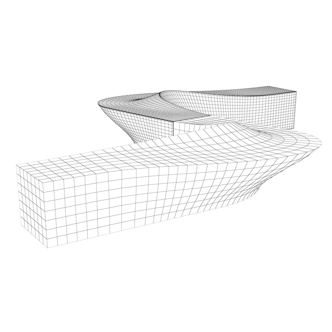 Bench Wave 3D model - TurboSquid 1892916