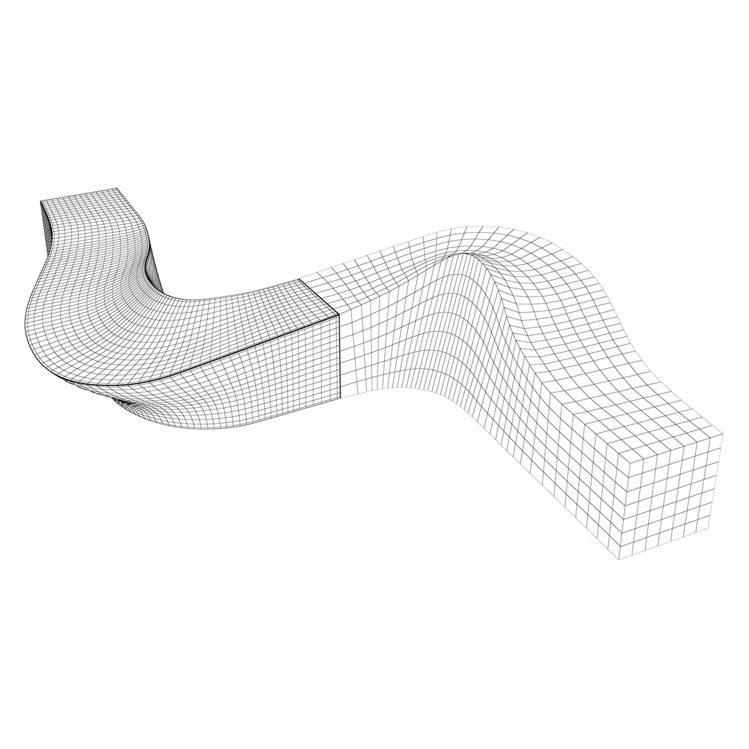 Bench Wave 3D model - TurboSquid 1892916