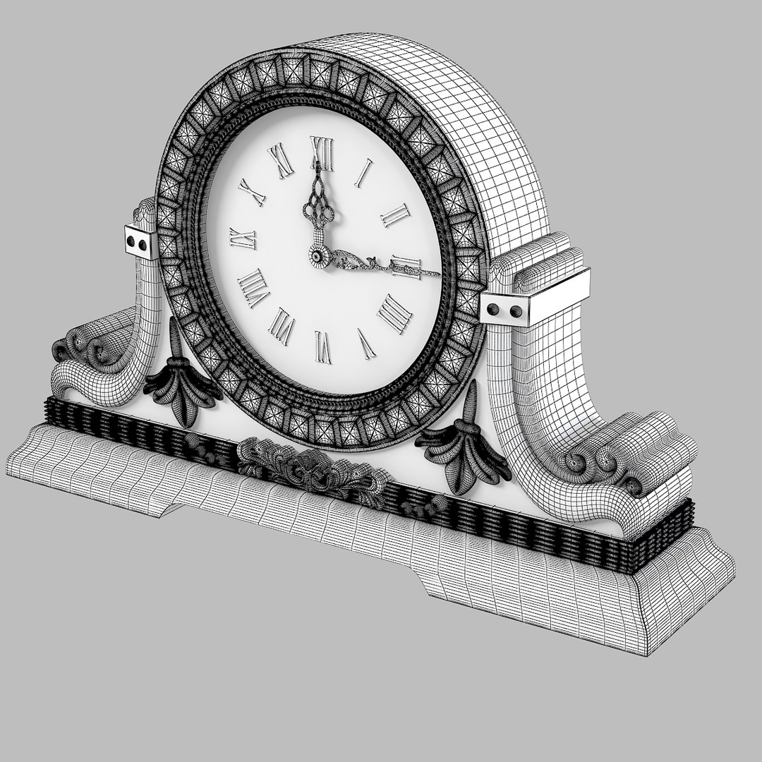 3d Model Antique Clock