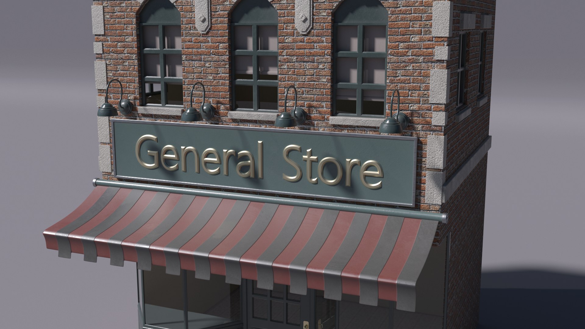 3D Model Store Front Vintage - TurboSquid 2366107