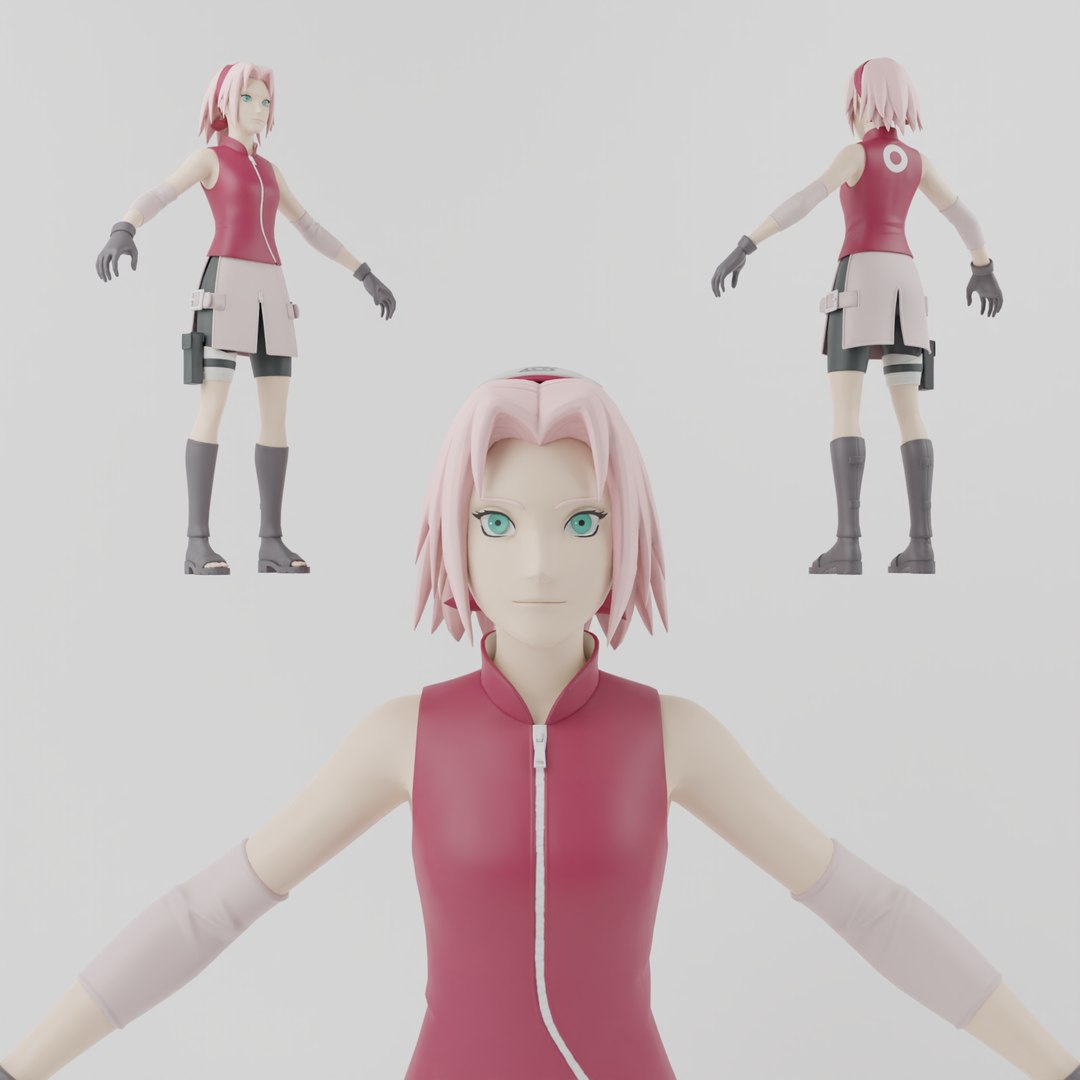 Sakura Lowpoly Rigged 3D 모델 - TurboSquid 2034523