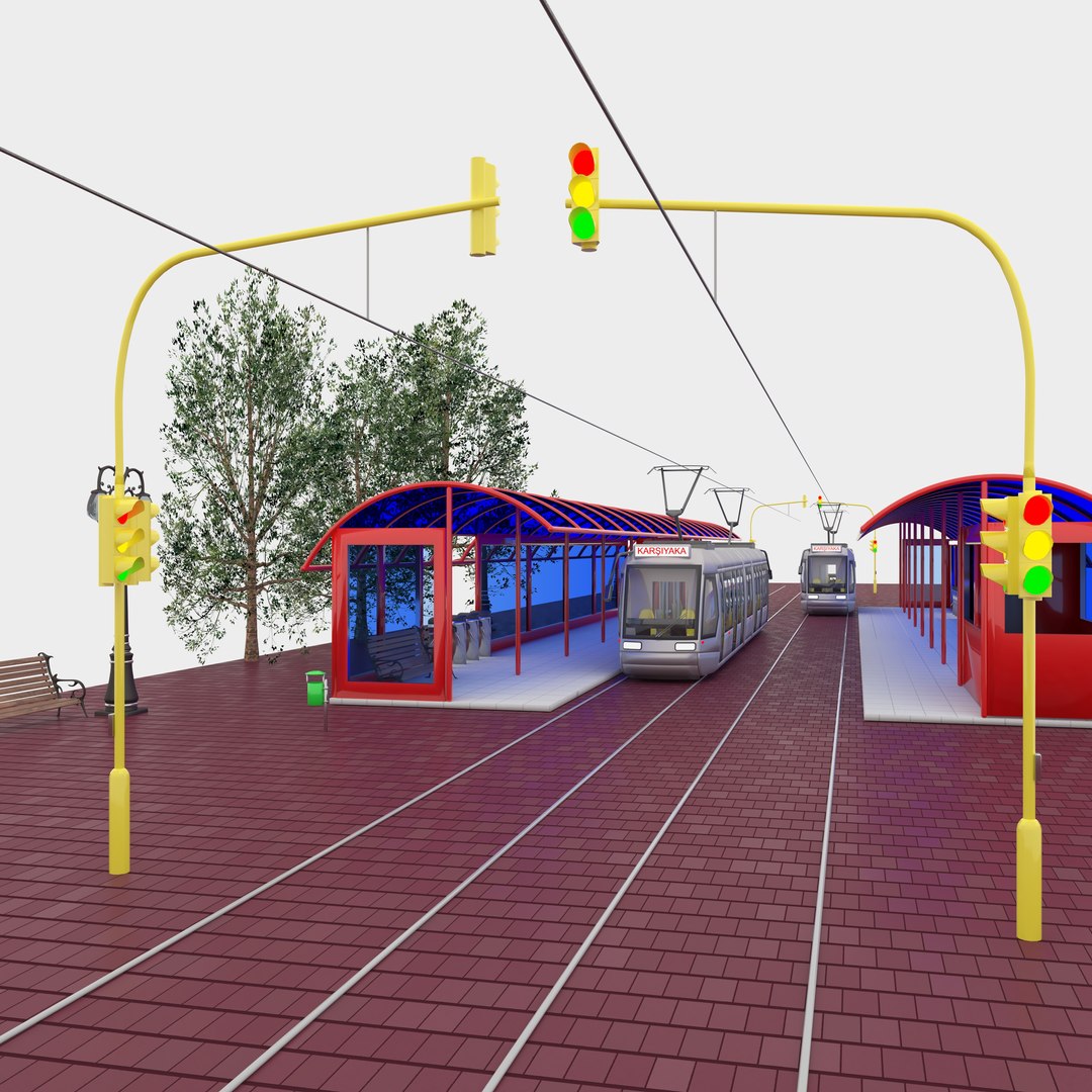 3D Tram Station - TurboSquid 2041240