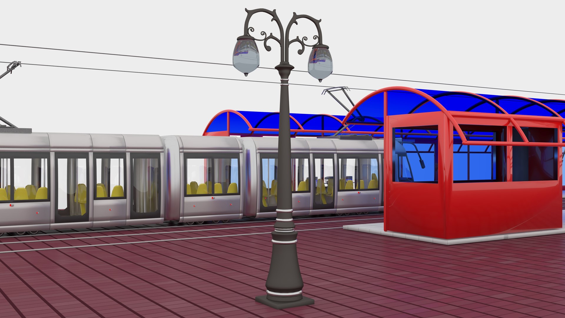 3D Tram Station - TurboSquid 2041240