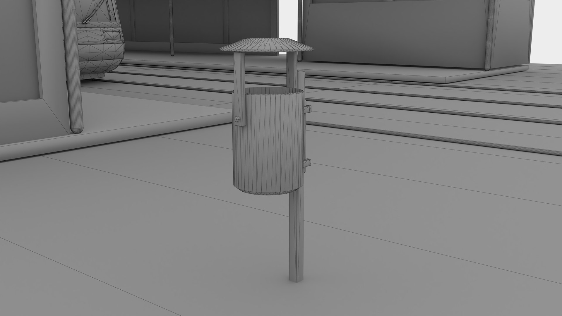 3D Tram Station - TurboSquid 2041240