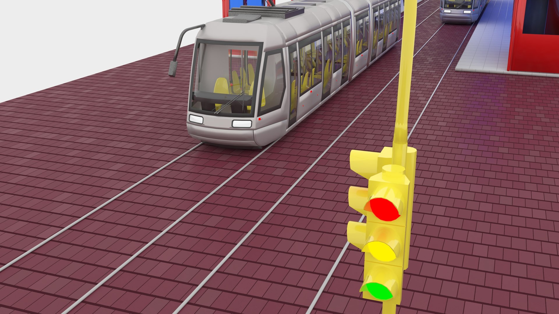 3D Tram Station - TurboSquid 2041240